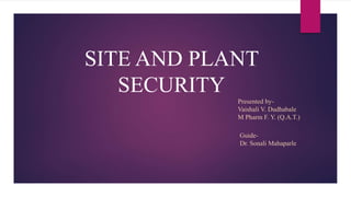 Site & plant security ppt | PPTX