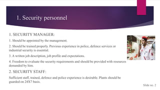 Site & plant security ppt | PPTX