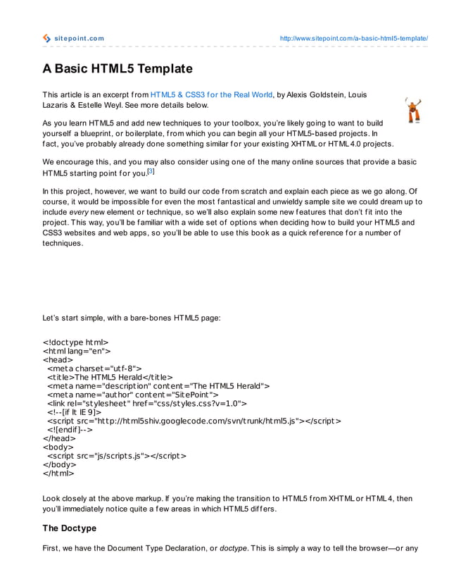 Sitepoint.com a basic-html5_template | PDF