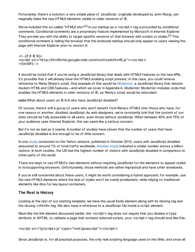 Sitepoint.com a basic-html5_template | PDF