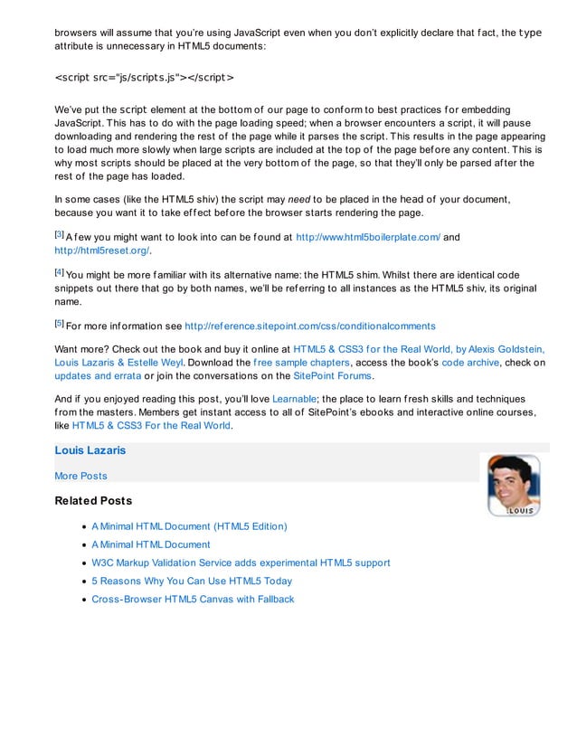 Sitepoint.com a basic-html5_template | PDF