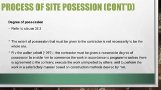 Site possession | PPTX