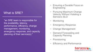 Site reliability engineering - Lightning Talk | PPTX