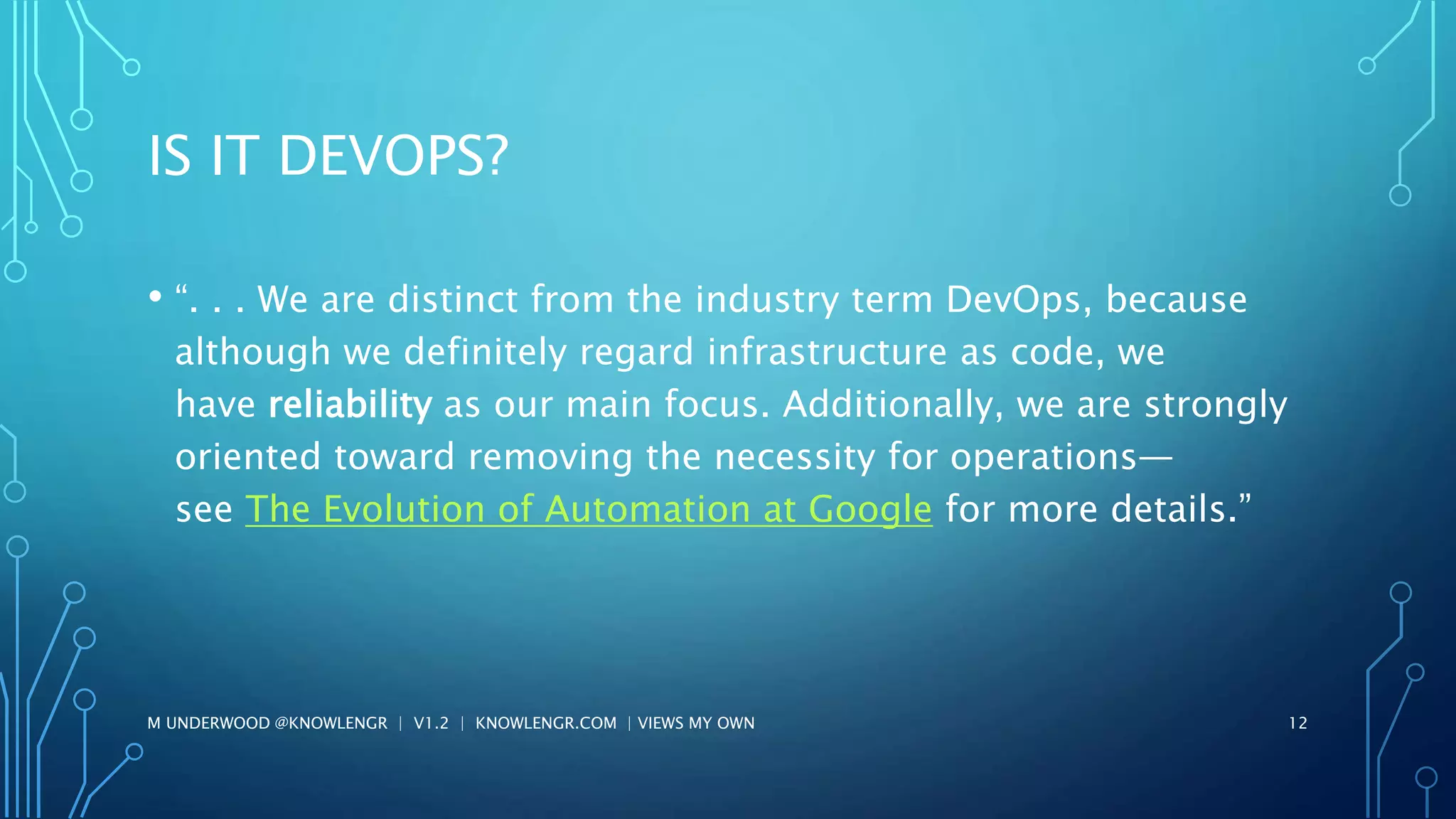 Site (Service) Reliability Engineering | PPTX
