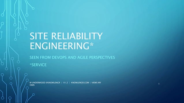 Site (Service) Reliability Engineering | PPTX
