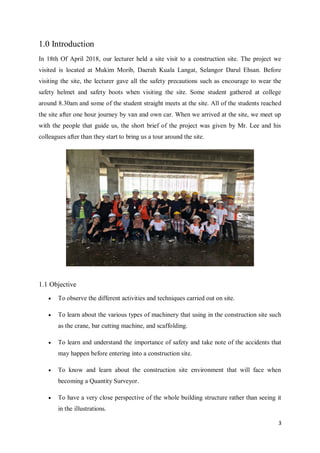 Site visit report | PDF | Civil Engineering Industry | Industries