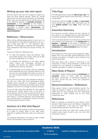 Site reports for_engineers_update_051112 | PDF