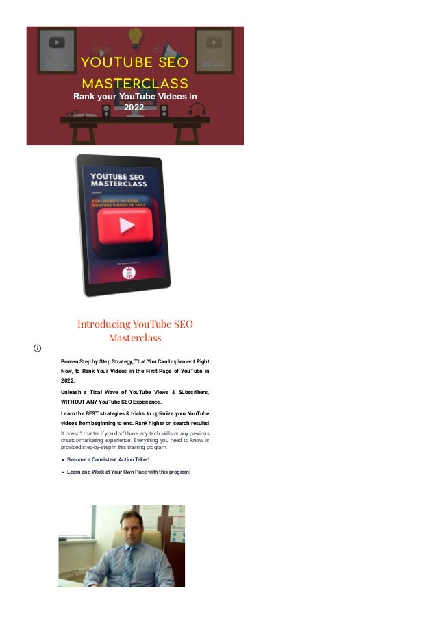 YOUTUBE SEO MASTERCLASS | PDF