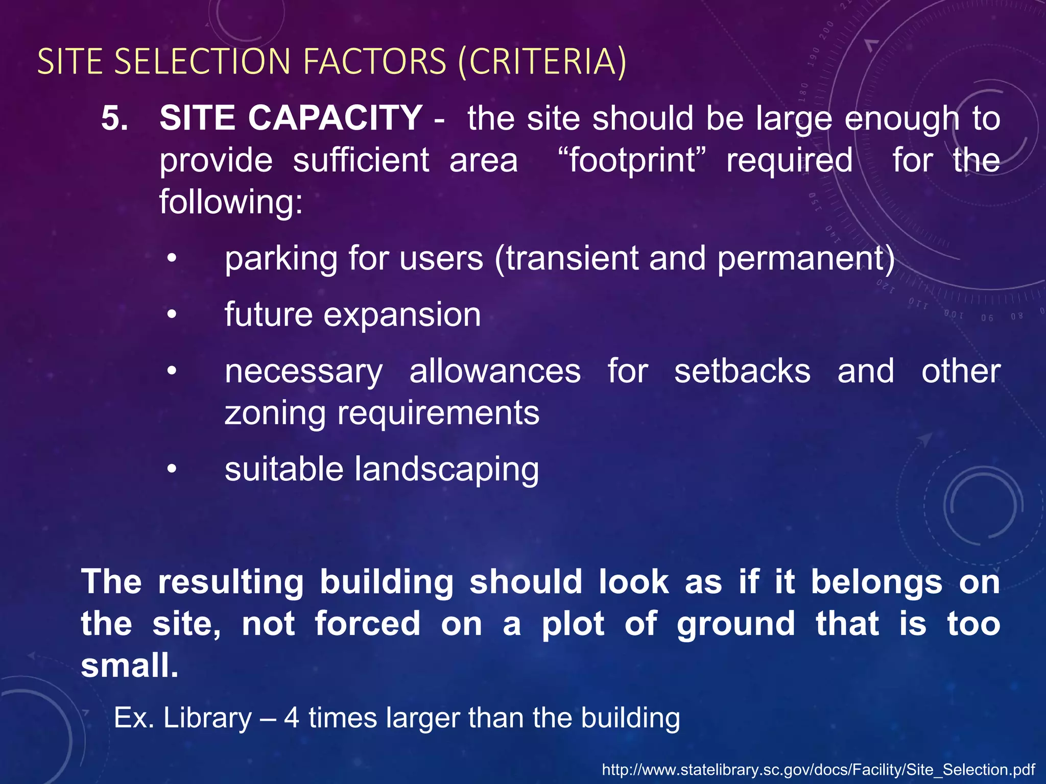 Site selection | PPTX