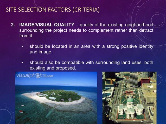 Site selection | PPTX | Developmental Sites | Real Estate