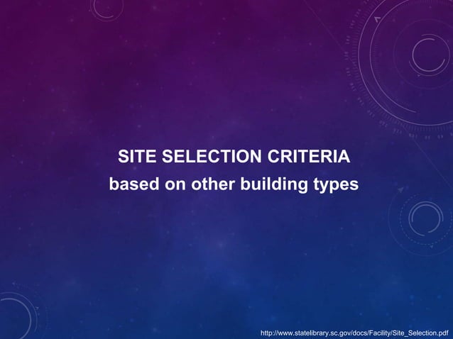 Site selection | PPTX | Developmental Sites | Real Estate