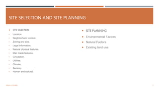 Site selection and site planning | PPTX