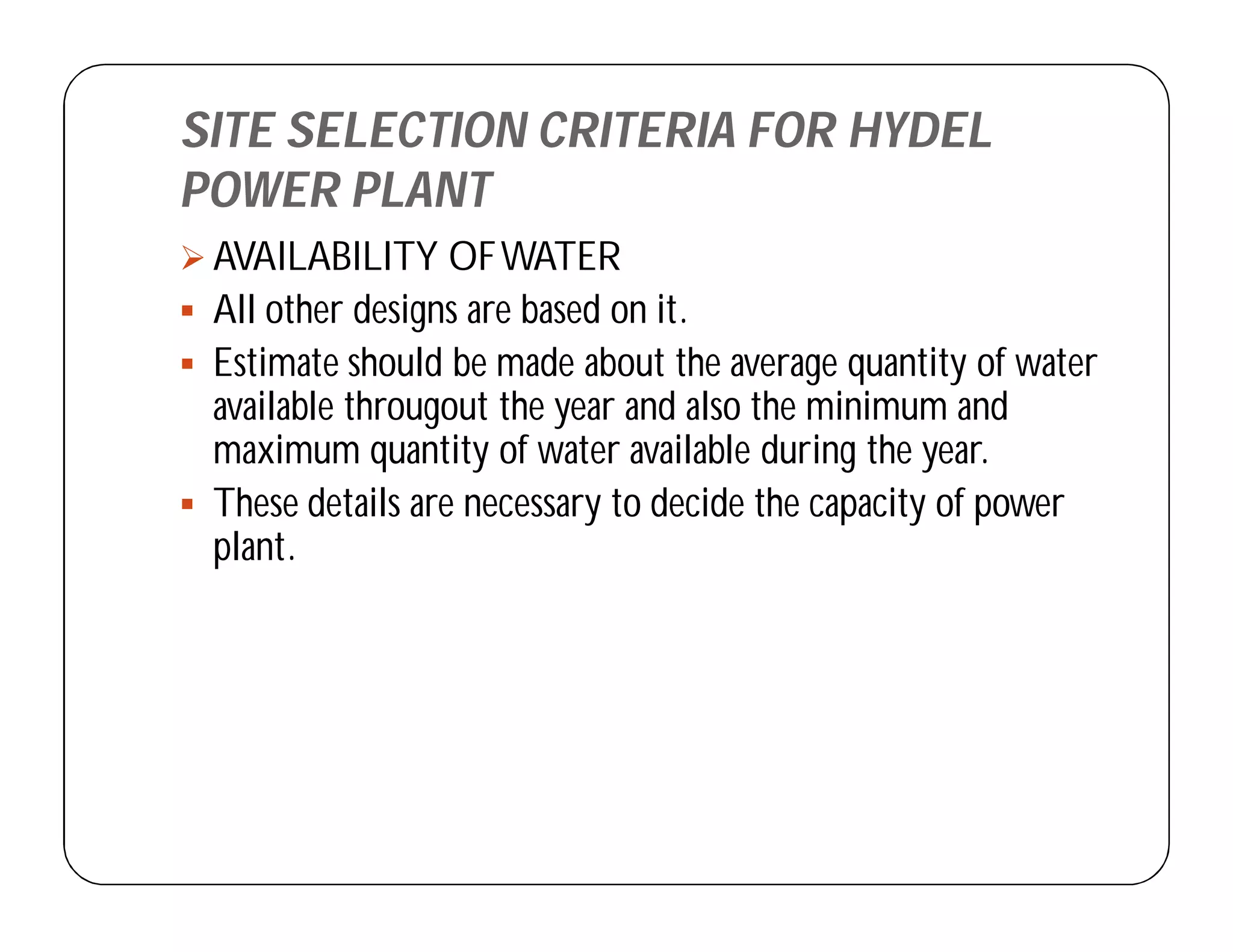 Site selection for Hydel Power Plant | PDF