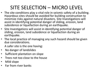 Site selection, site planning, site divelepment | PPTX