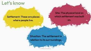 Site, Situation and Settlement | Geography Explained | PDF