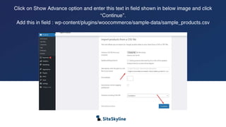 How to Import dummy content in woocommerce and add new theme | PPT