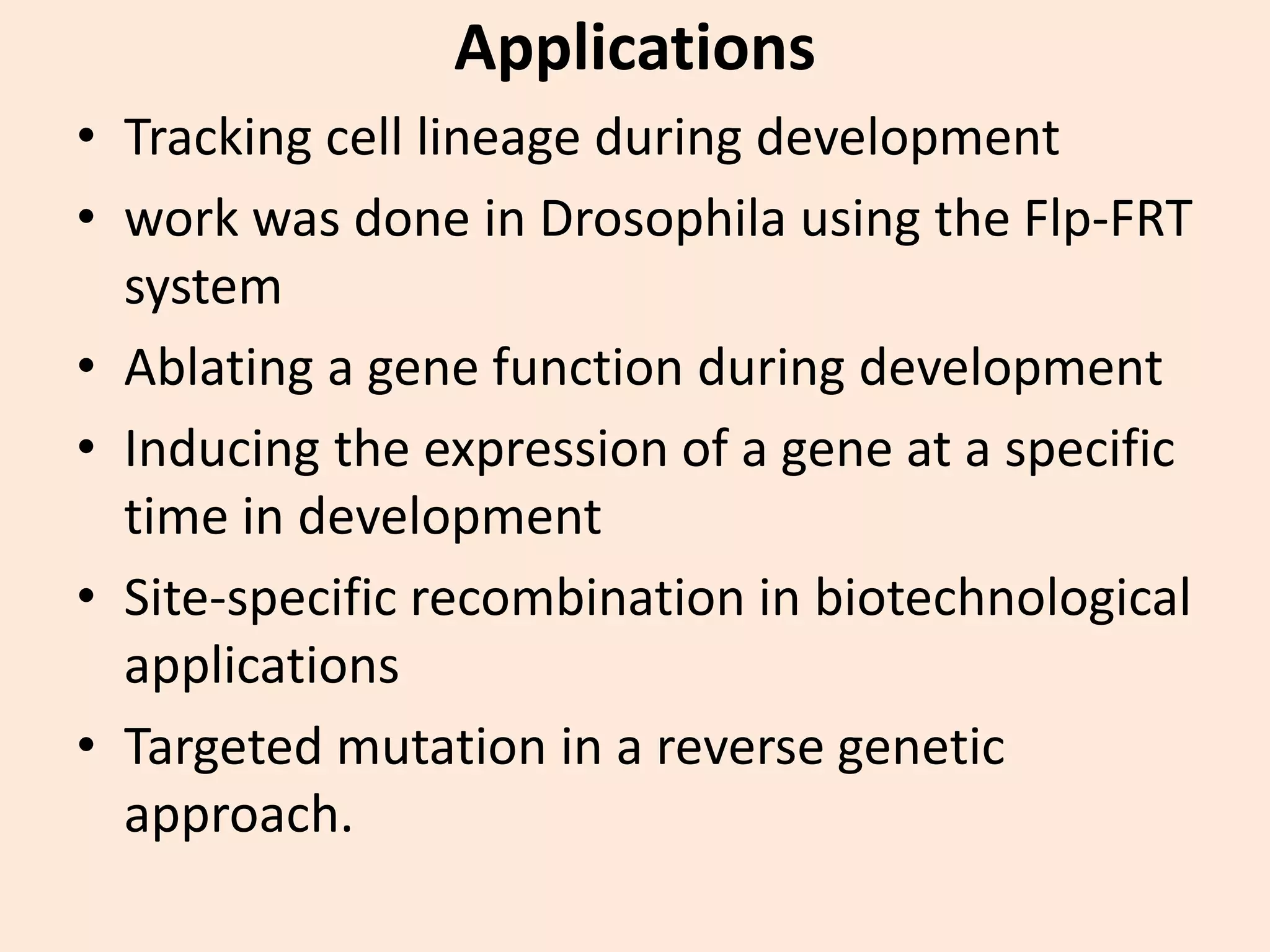 Site specific recombination | PPTX