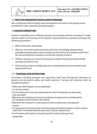 Site specific safety plan dib | DOCX