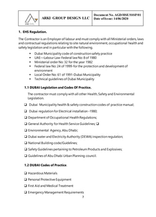 Site Specific Safety Plan Dib Docx