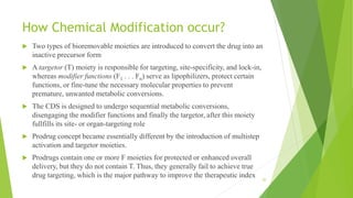 Site specific targeting: chemical modifiction of structure | PPTX