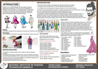 NIFT Site study,Case study, literature study | PDF
