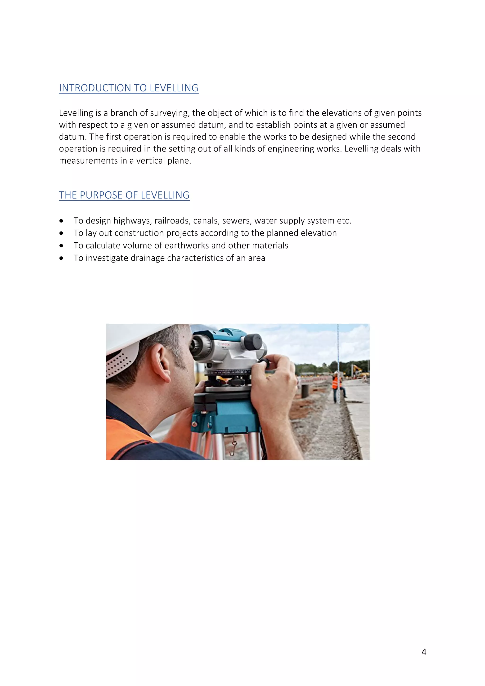 Site surveying report (levelling) | PDF