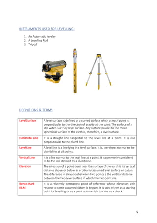 Site surveying report (levelling) | PDF