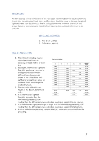 Site surveying report (levelling) | PDF