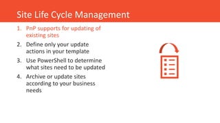 O365Con18 - Site Templates, Site Life Cycle Management and Modern ...