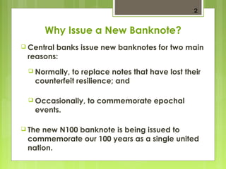 Site update n100 centenary banknote | PPT