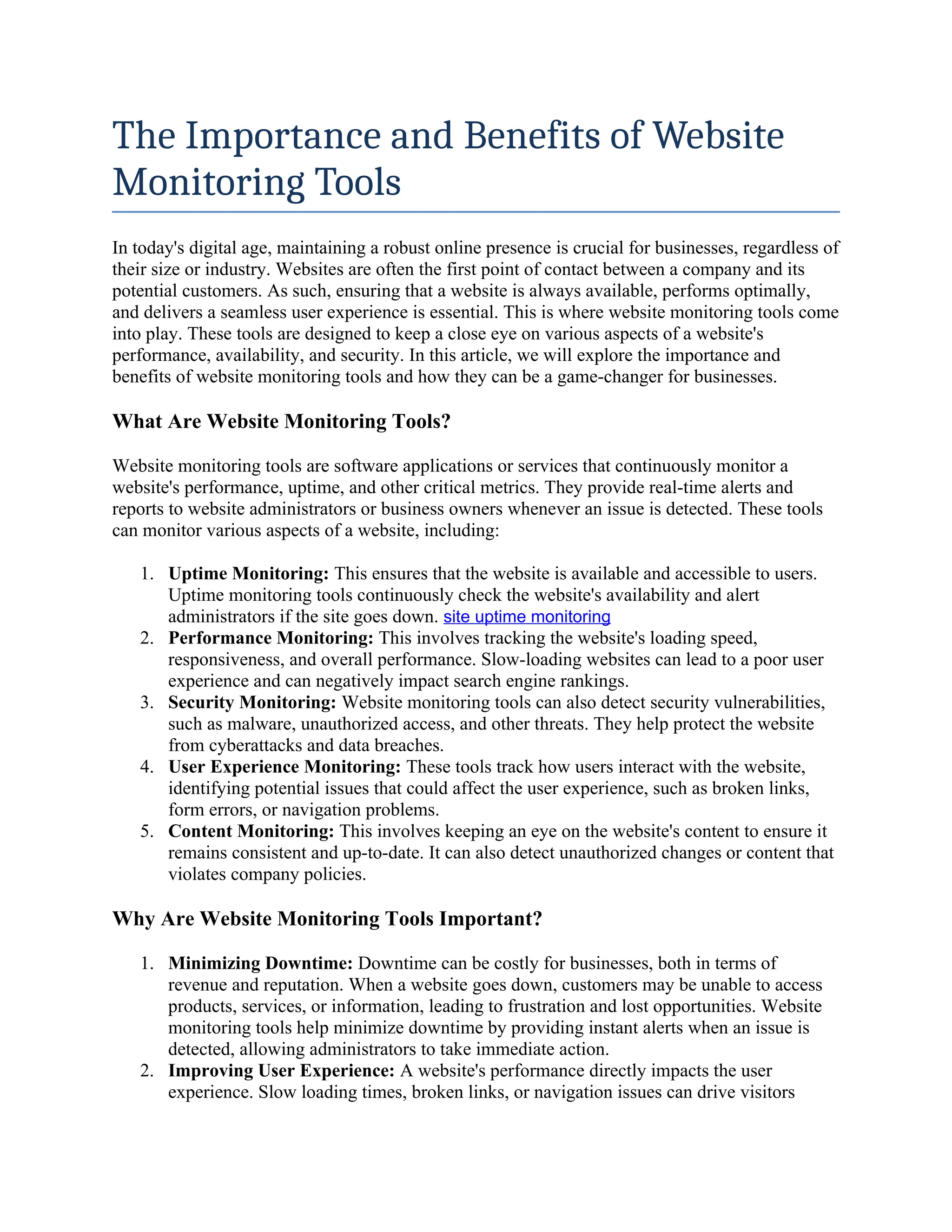 site uptime monitoring.docxsite uptime monitoring | PDF | Free Download