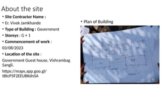 Bulding SITE VISIT REPORT Civil Engineering - 02.pptx