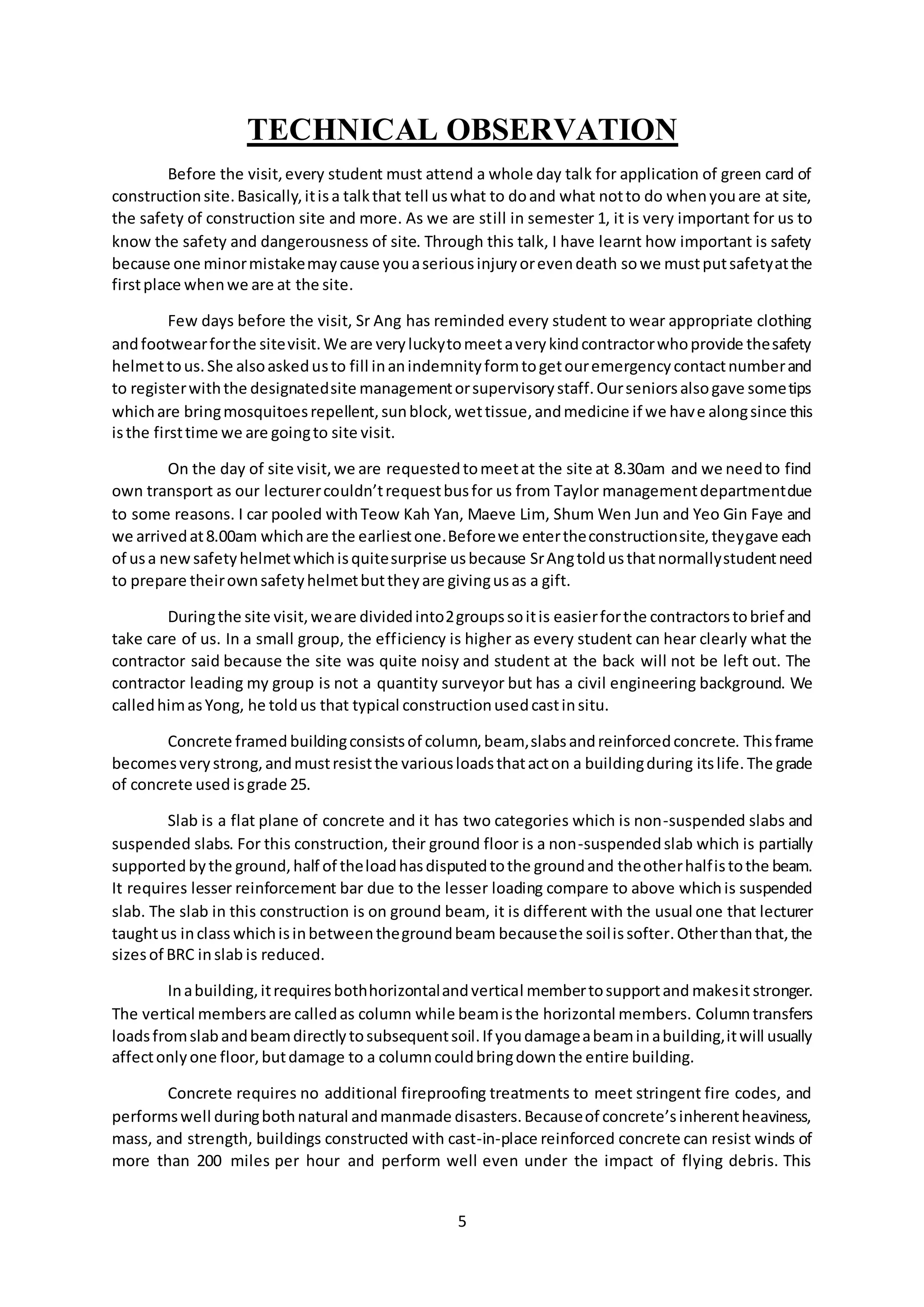 Site visit report | DOCX