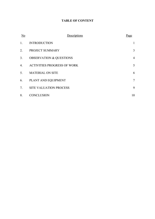 site visit report (final) | PDF