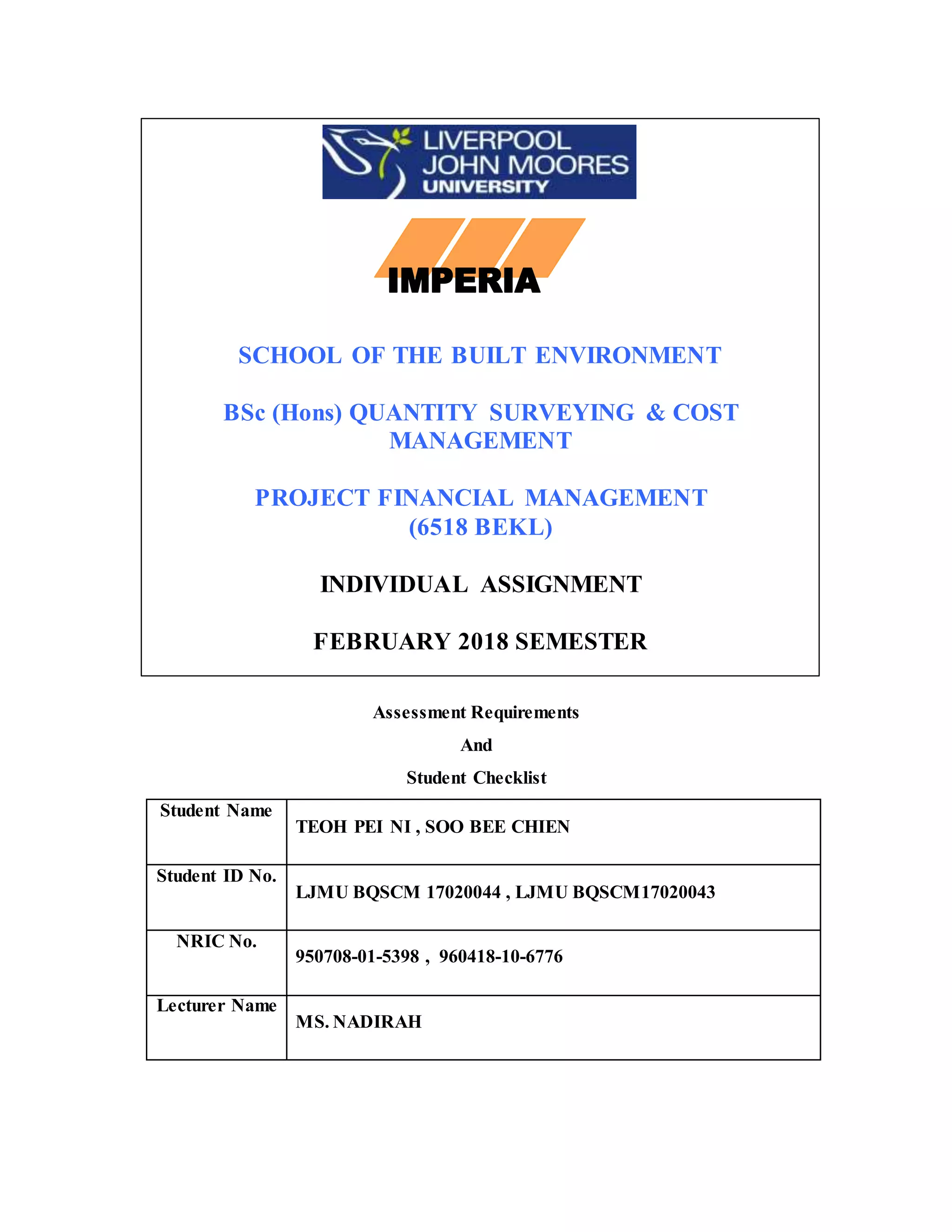 Site visit report (Soo Bee Chien & Teoh Pei Ni) | DOCX