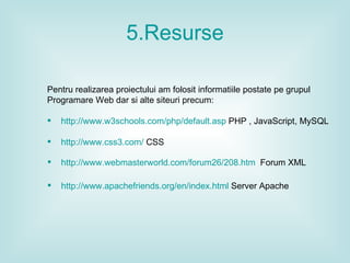 Proiect Programare Web | PPT