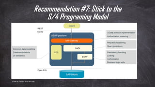 ABAP Development in time of S/4 - Do's and Don'ts and Golden Rules for Simplification | PDF ...