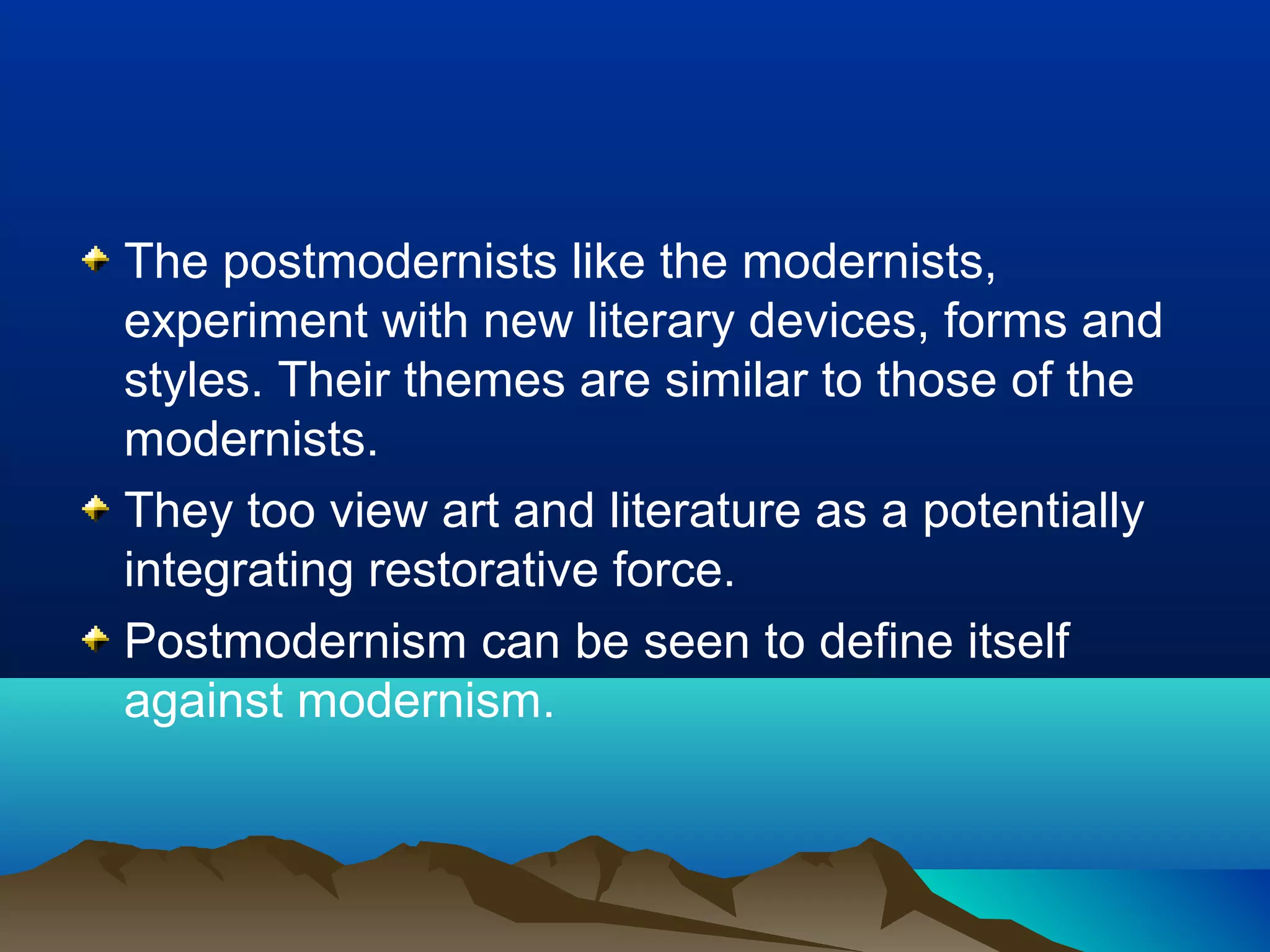 Modernism and Postmodernism | PPT