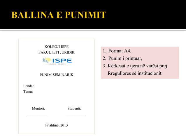 Si të hartojmë një punim seminarikë | PDF