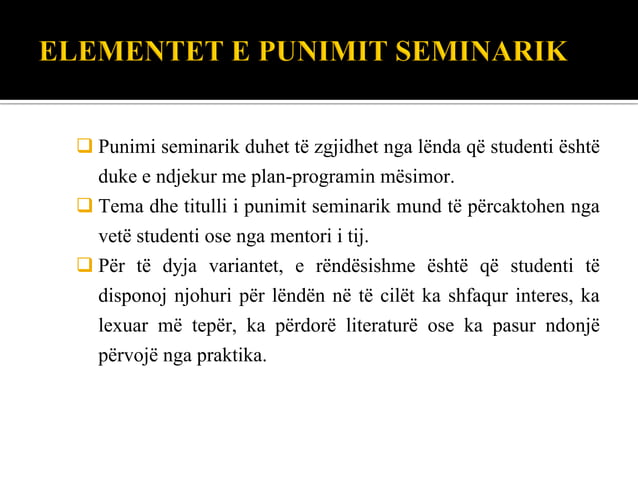 Si të hartojmë një punim seminarikë | PDF