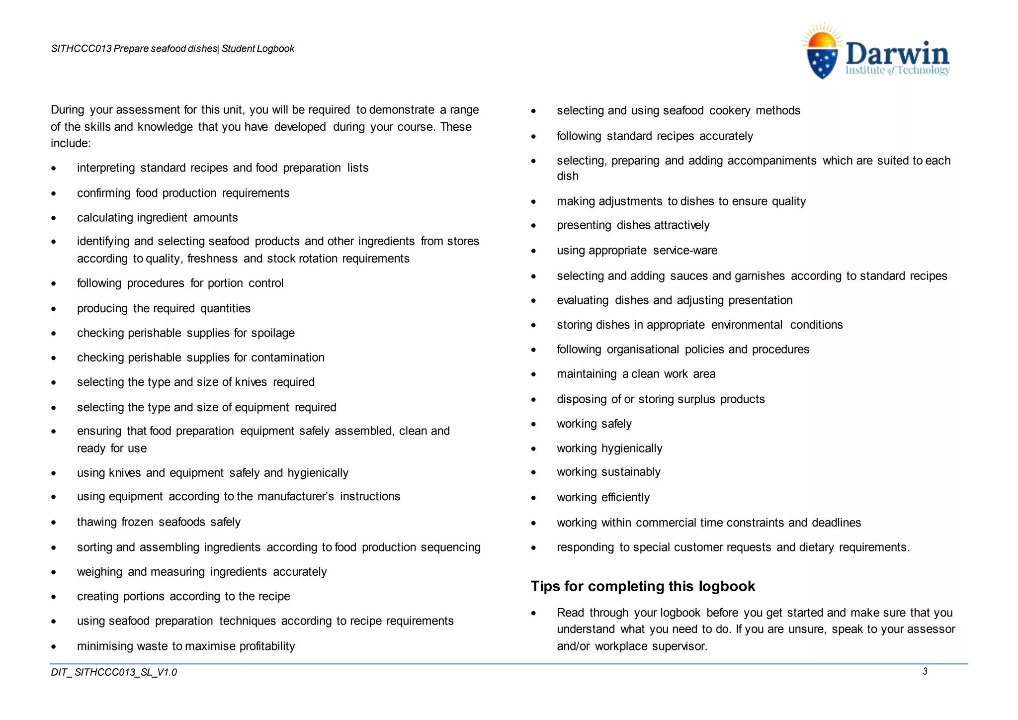 SITHCCC013 Student Logbook.docx