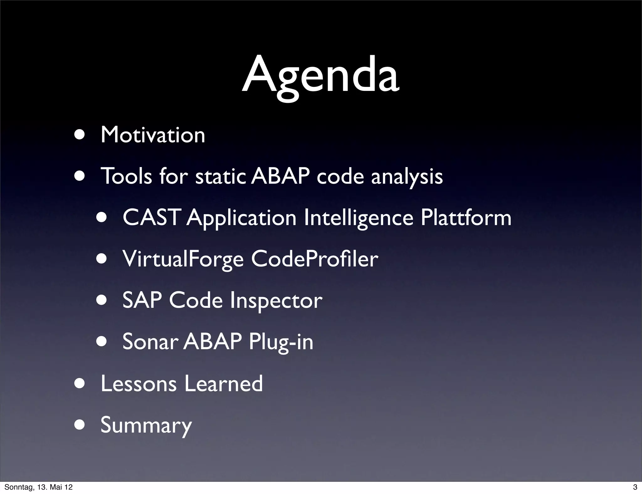 static ABAP code analyzers | PDF | Computer Software and Applications | Computing