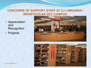 Sithole & mofokeng support staff in the library getting involved | PPSX