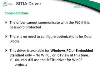 InduSoft Web Studio Driver Overview – SITIA and ABCIP | PPTX