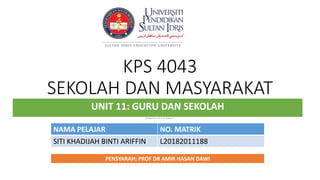 GURU DAN SEKOLAH | PPT