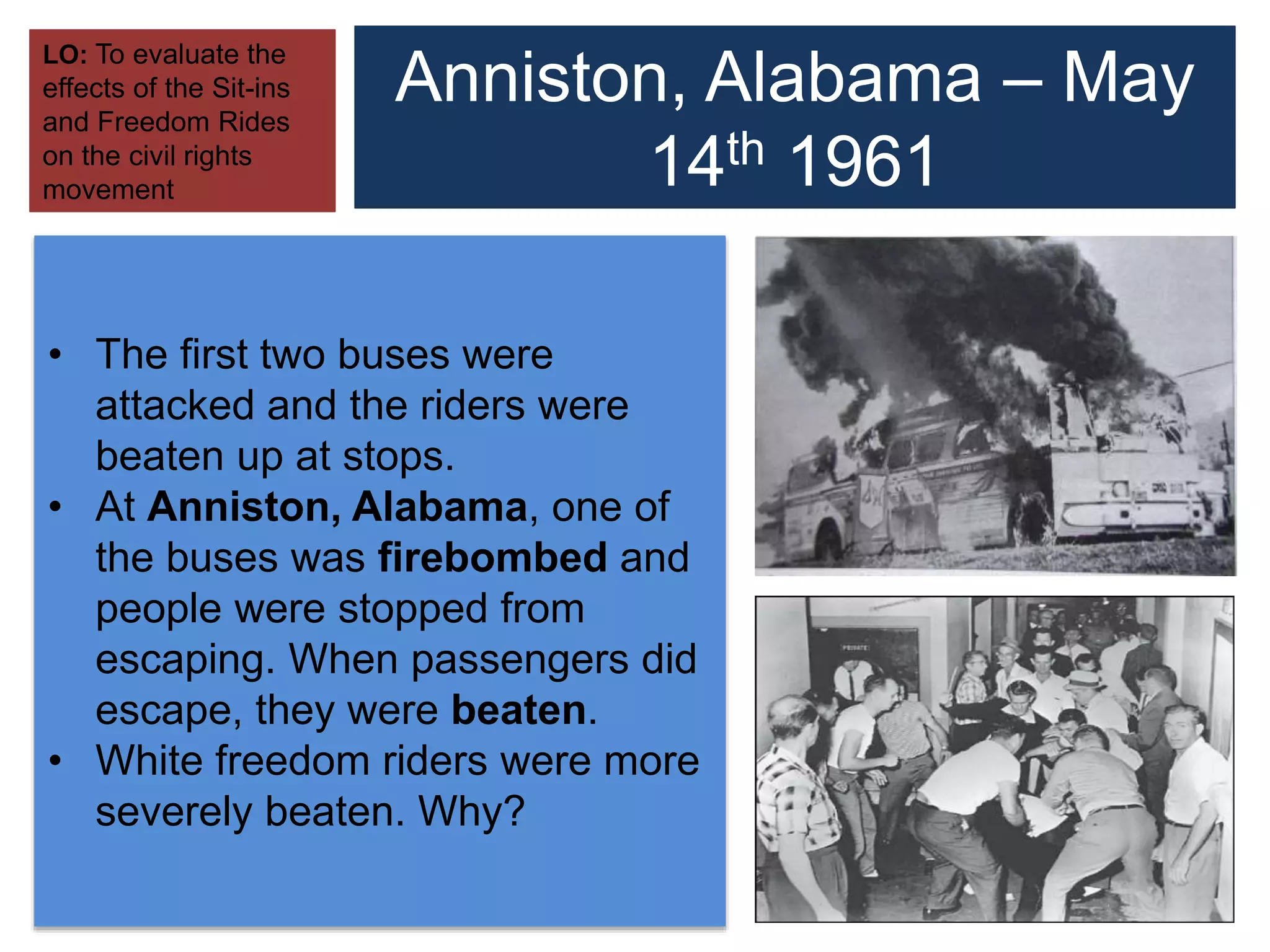 Sit-Ins & Freedom Riders | PPTX