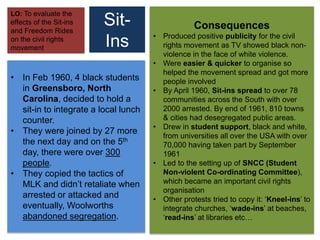 Sit-Ins & Freedom Riders | PPT