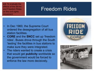 Sit-Ins & Freedom Riders | PPT