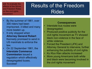 Civil Rights Movement Sit Ins And Freedom Rides