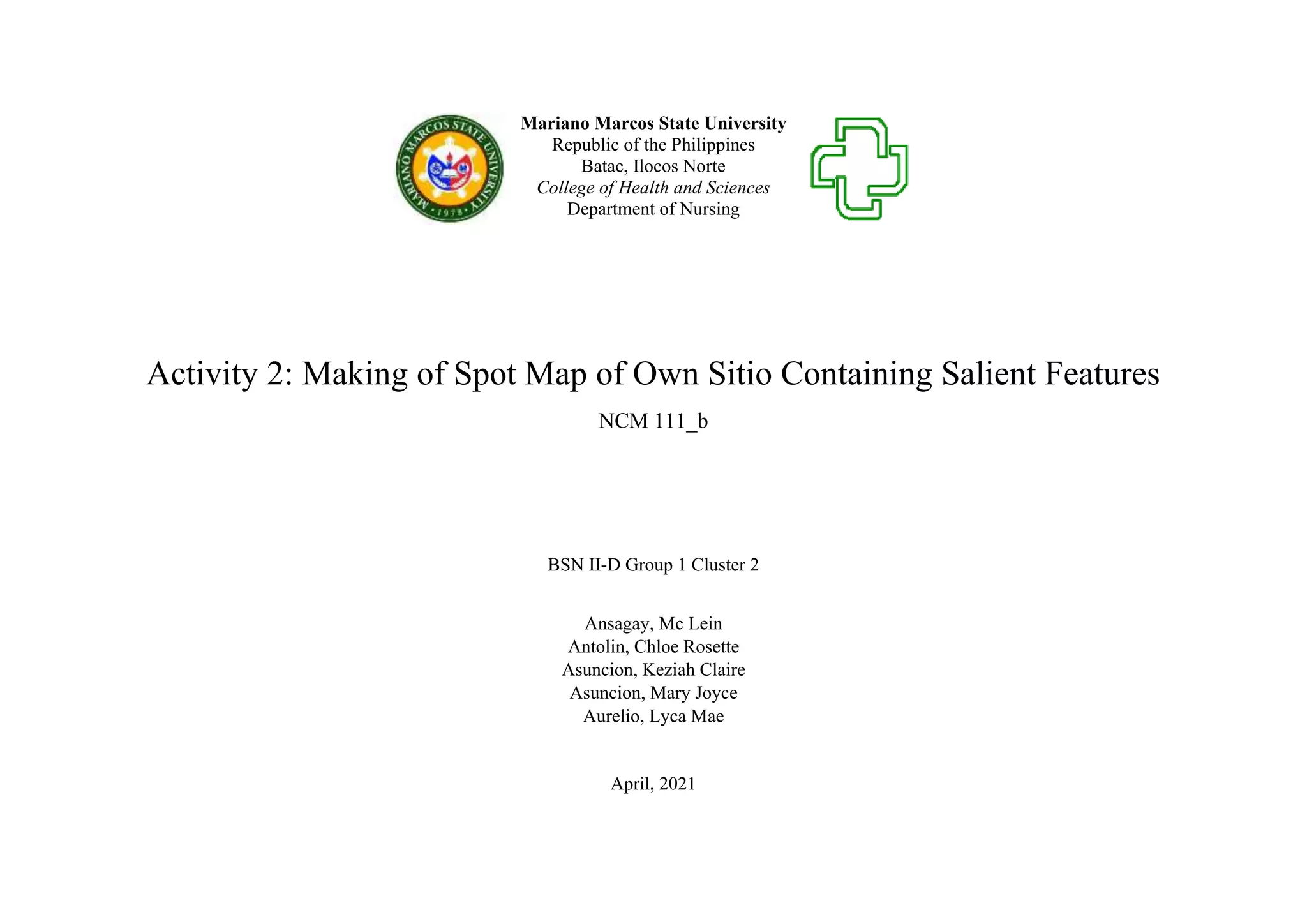 Sitio spot map with analysis | PDF
